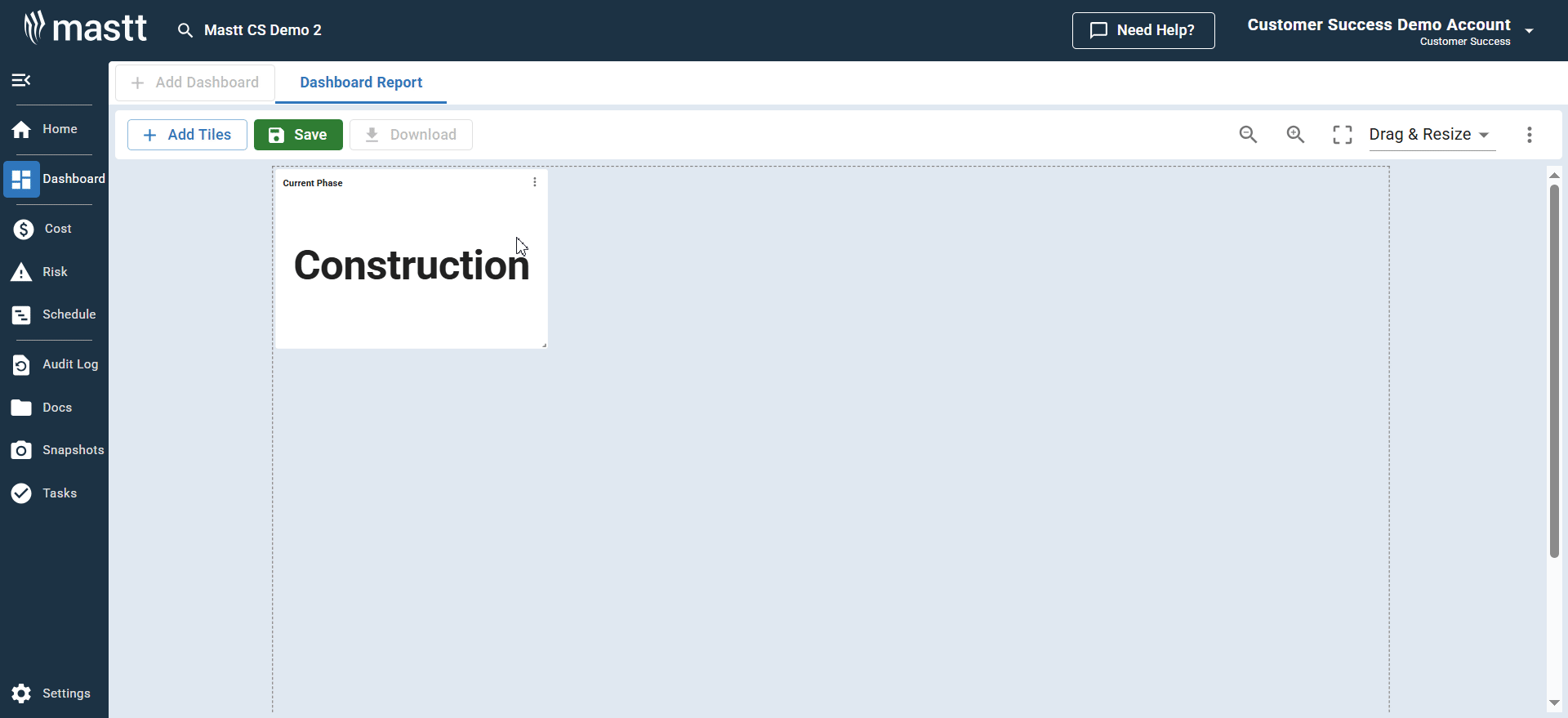 How to Add and Configure Big Number and Schedule Metric Tiles