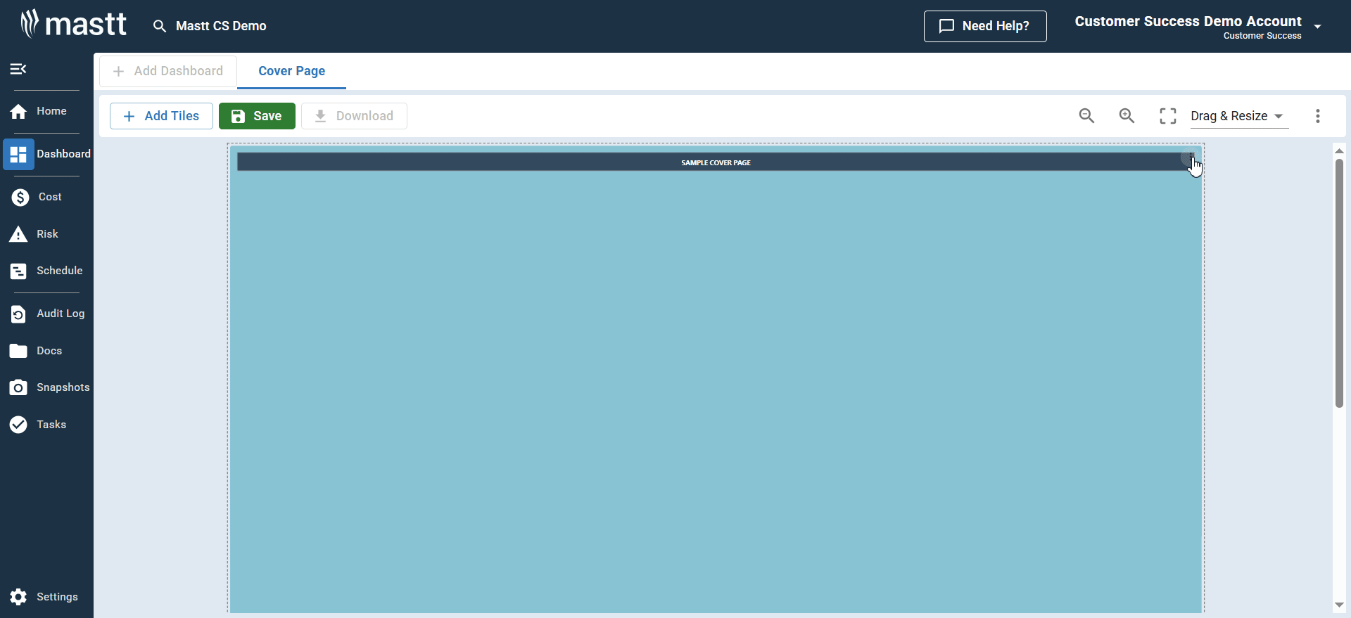 How to Create a Cover Page Using Dashboard